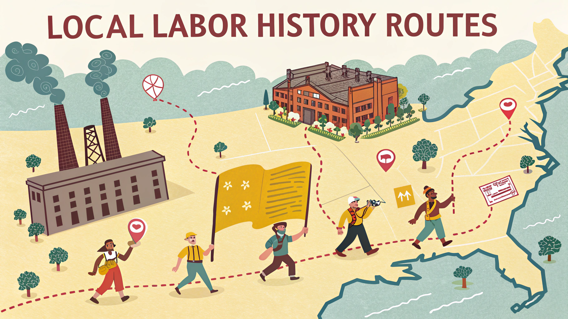 Local Labor History Routes - SelfGuidedWalk.com